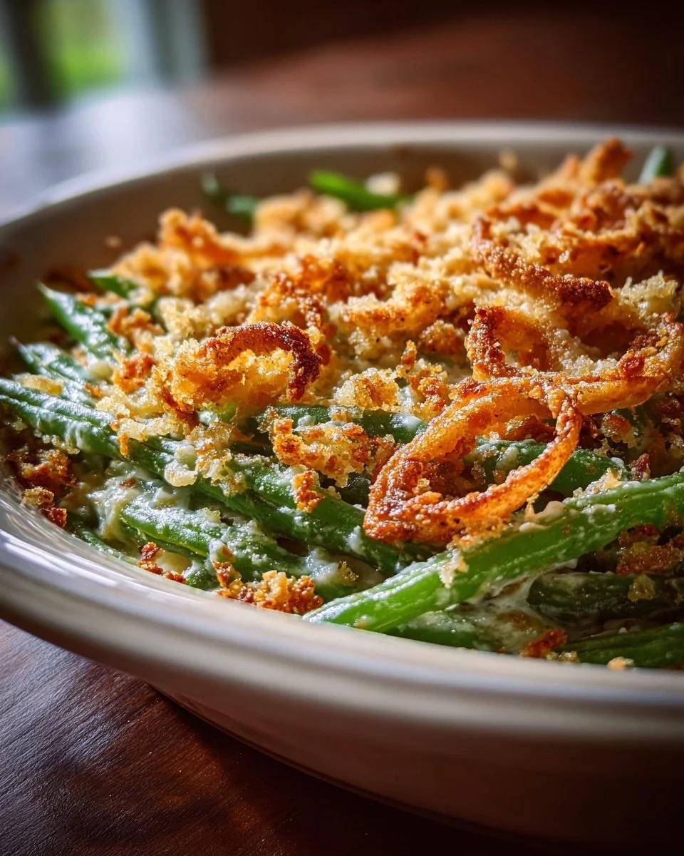 Garlic Parmesan Green Bean Casserole